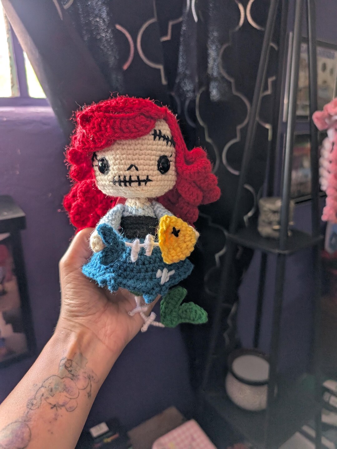 Undead Mermaid With Fish Friend - Etsy