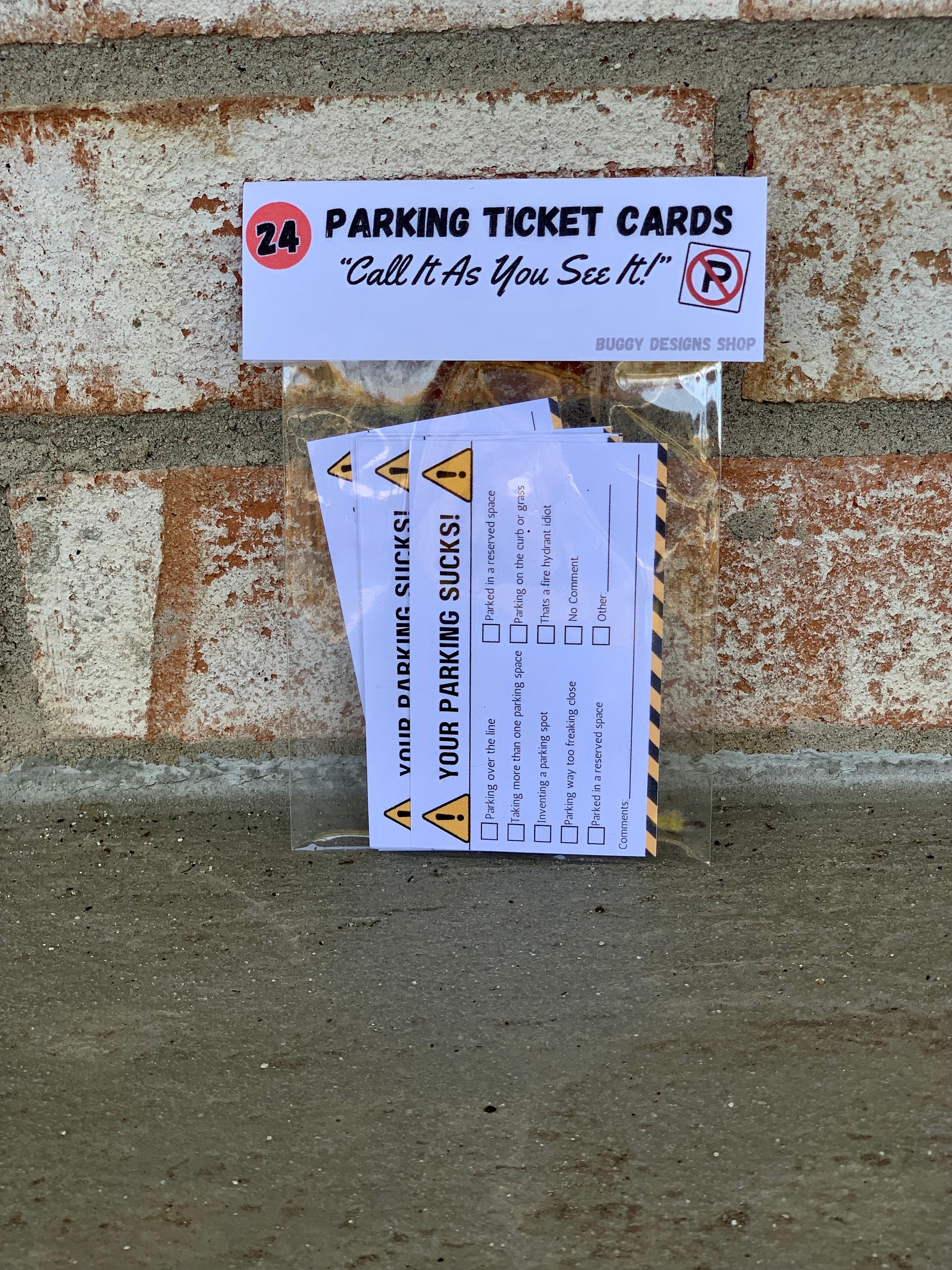 Humorous Bad Parking Ticket Cards, You Suck at Parking Business Cards ...