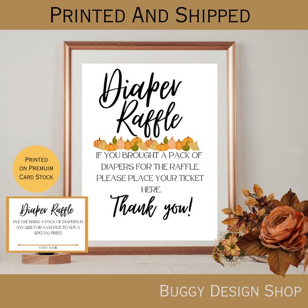 Fall Themed Diaper Raffle Cards - Etsy