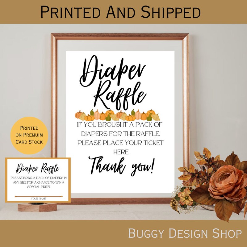 Fall Themed Diaper Raffle Cards - Etsy