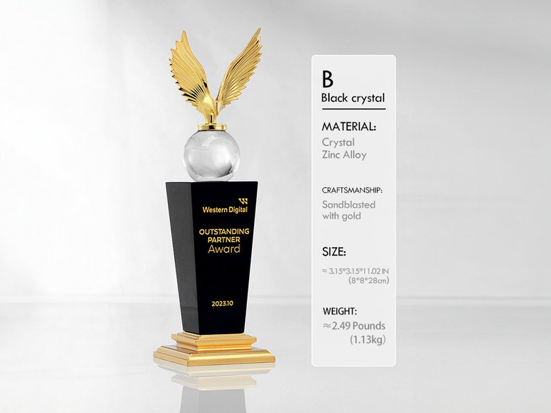 Custom Award, Add Logo, Employee Award, Achievement Award, Business ...