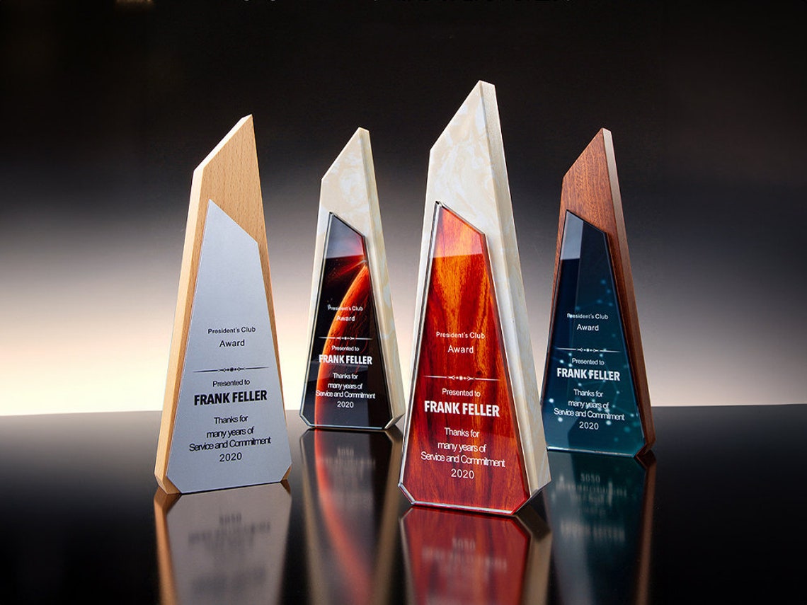 Custom Trophy, Add Logo, Free Typography, Employee Award, Achievement ...