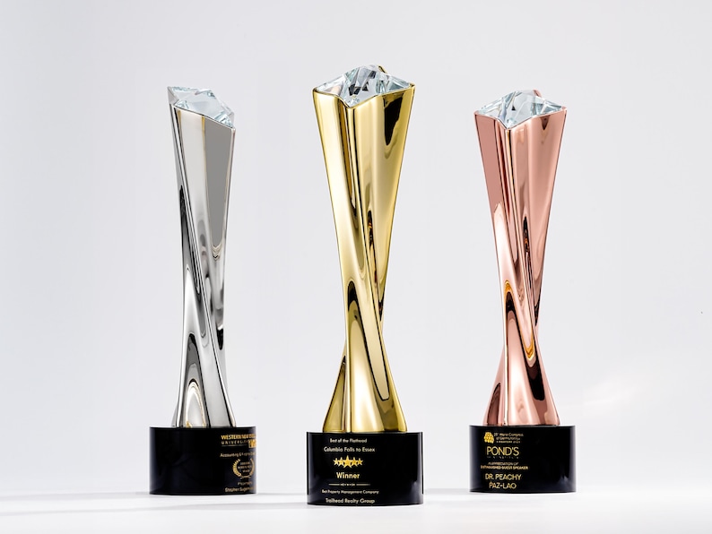 Custom Trophy, Personalized Text/logo, Star Crystal Award, Employee ...