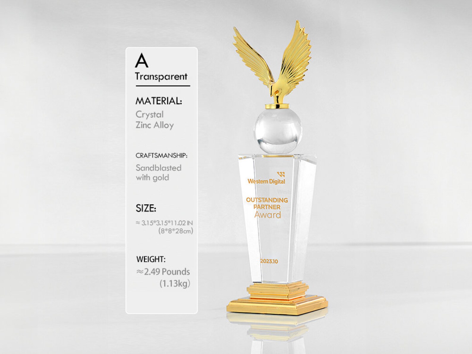Custom Award, Add Logo, Employee Award, Achievement Award, Business ...