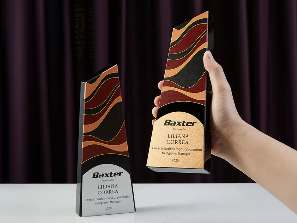 Custom Trophy, Add Logo, Free Typography, Employee Award, Achievement ...