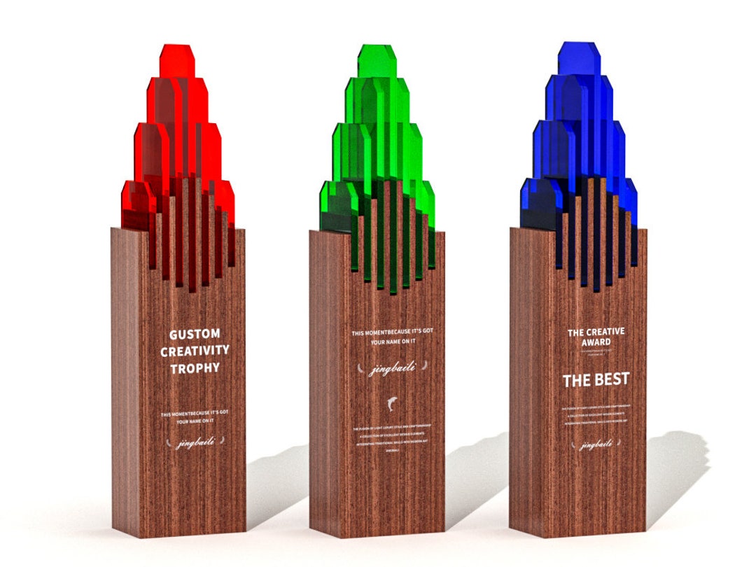 Custom Trophy, Add Logo, Free Typography, Crystal Trophy, Employee ...