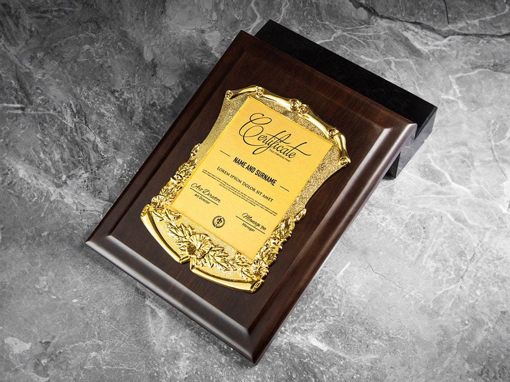 Custom Trophy Plaque, Wooden Trophy Plaque, Achievement Award, Business ...
