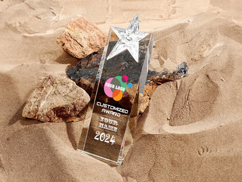 Custom Trophy, Add Logo, Free Typography, Employee Award, Achievement ...