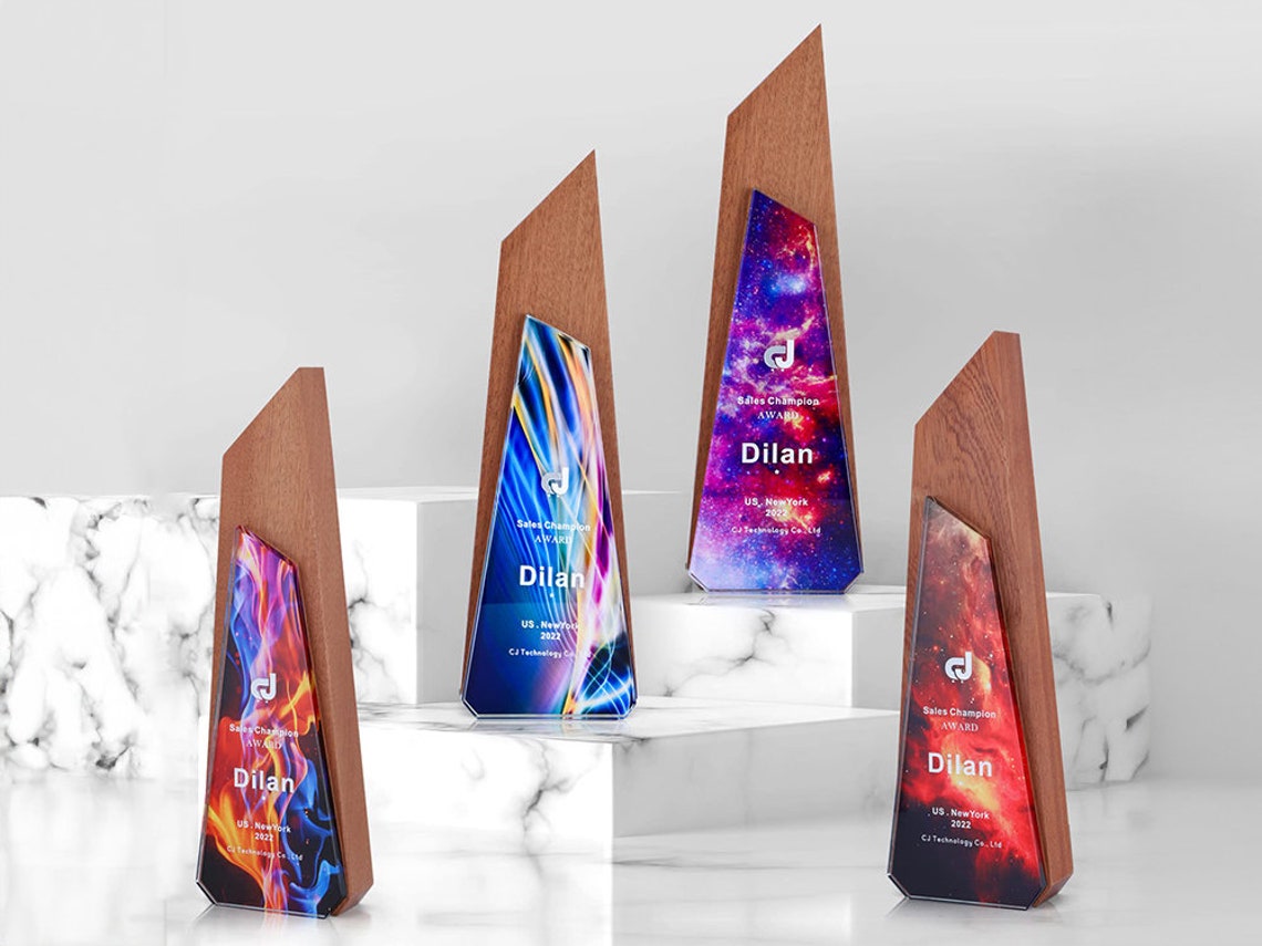 Custom Trophy, Add Logo, Free Typography, Employee Award, Achievement ...