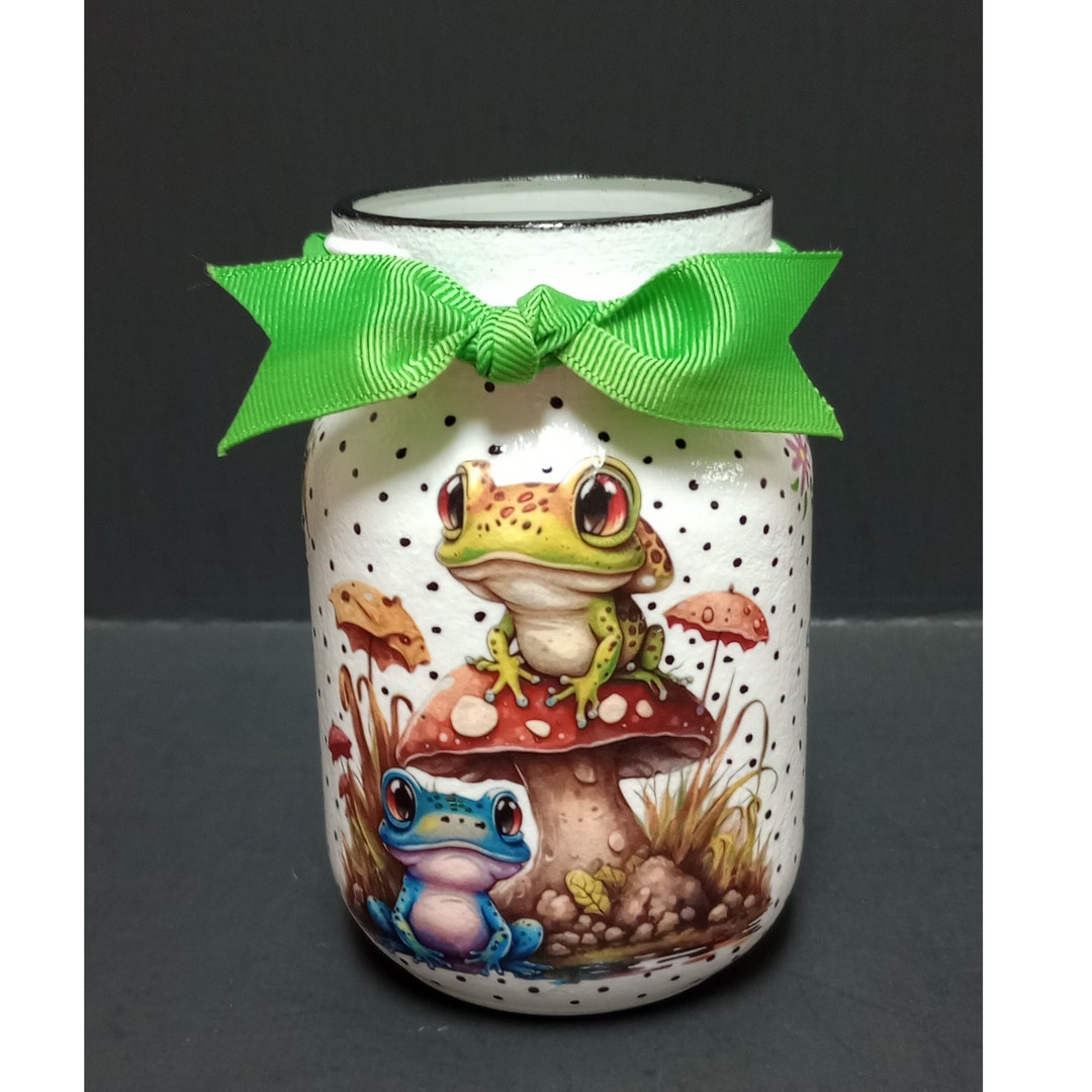 Frog Jar Container Handmade Vase Kitchen Utensil Holder - Etsy