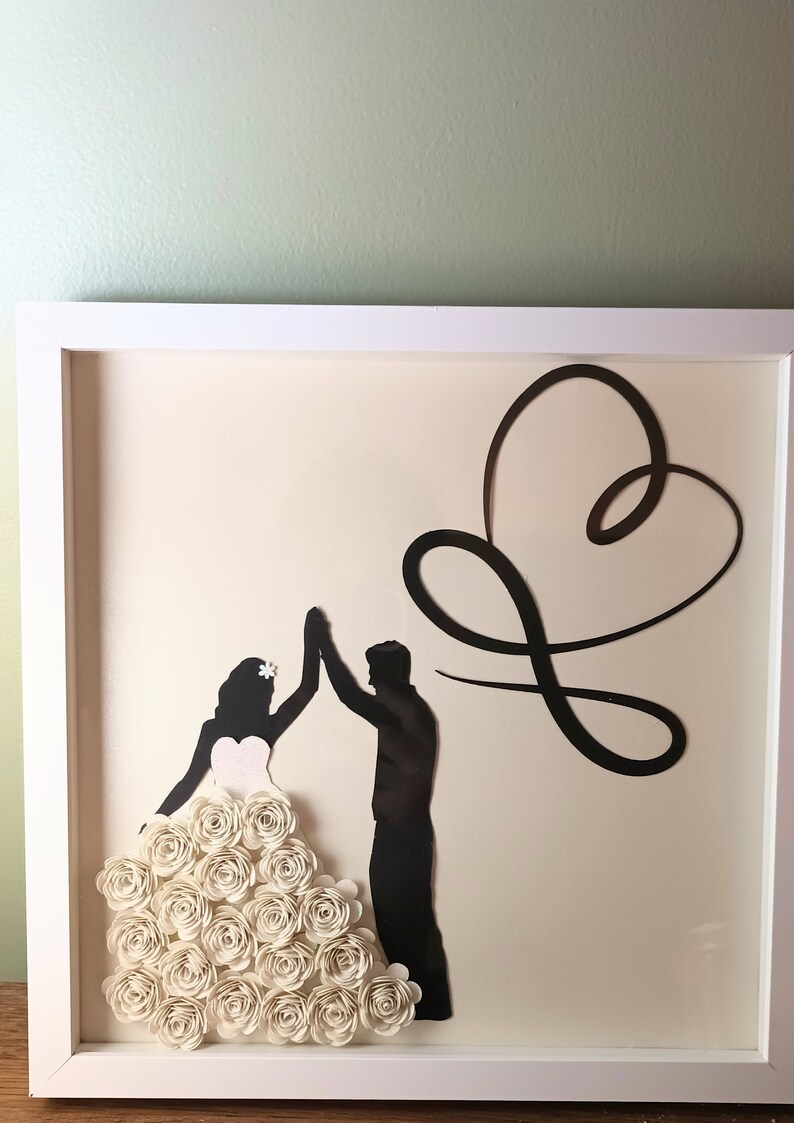 Bride and Groom Wedding Shadow Box Gift - Etsy