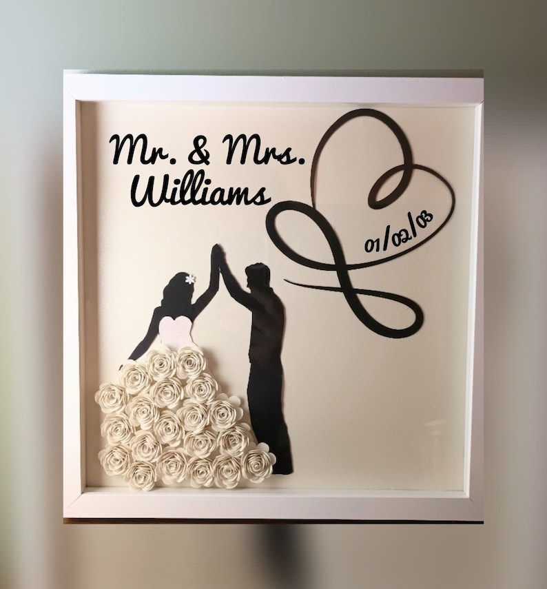 Bride and Groom Wedding Shadow Box Gift - Etsy