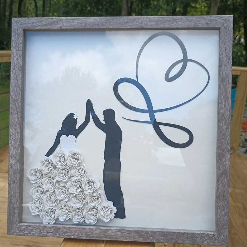 Bride and Groom Wedding Shadow Box Gift - Etsy