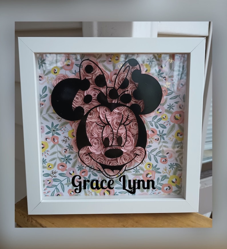 Minnie Mouse Shadow Box Nursery Decor/baby Shower Gift - Etsy