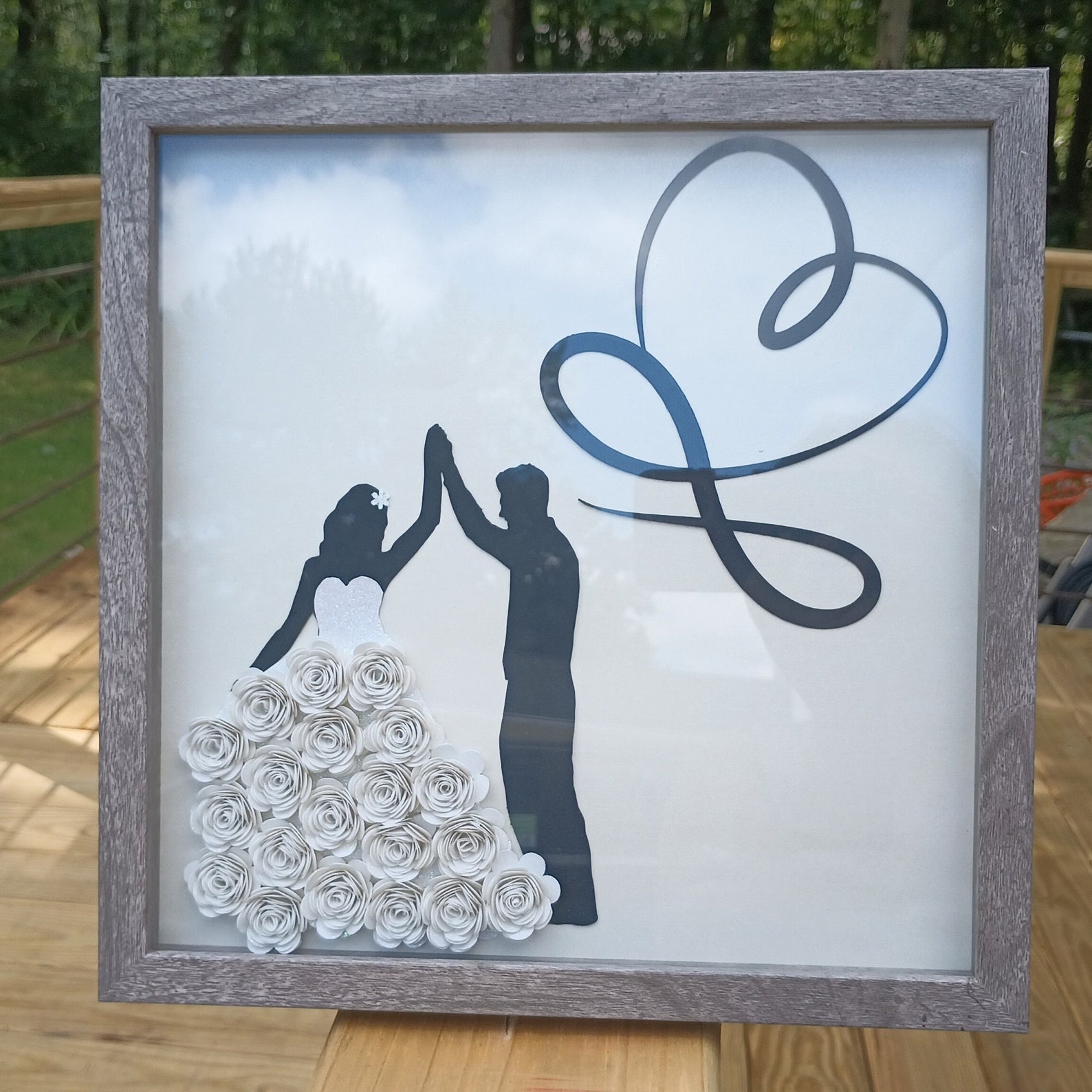 Bride and Groom Wedding Shadow Box Gift - Etsy