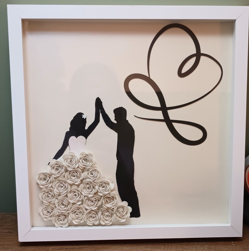 Bride and Groom Wedding Shadow Box Gift - Etsy