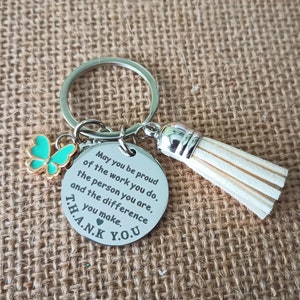 Inspirational Keychain- Thank You Theme - Etsy