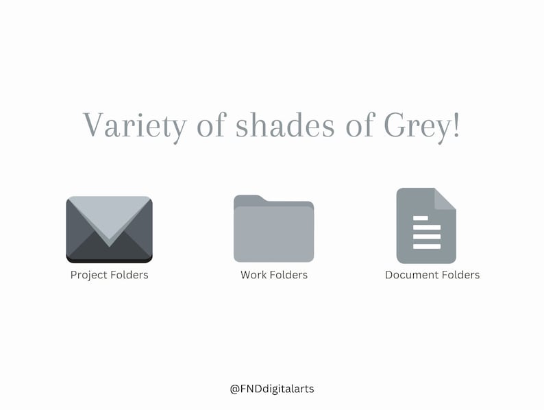 Grey Folder Icons Bundle Pack 30 Icons for Mac and Windows Desktop ...