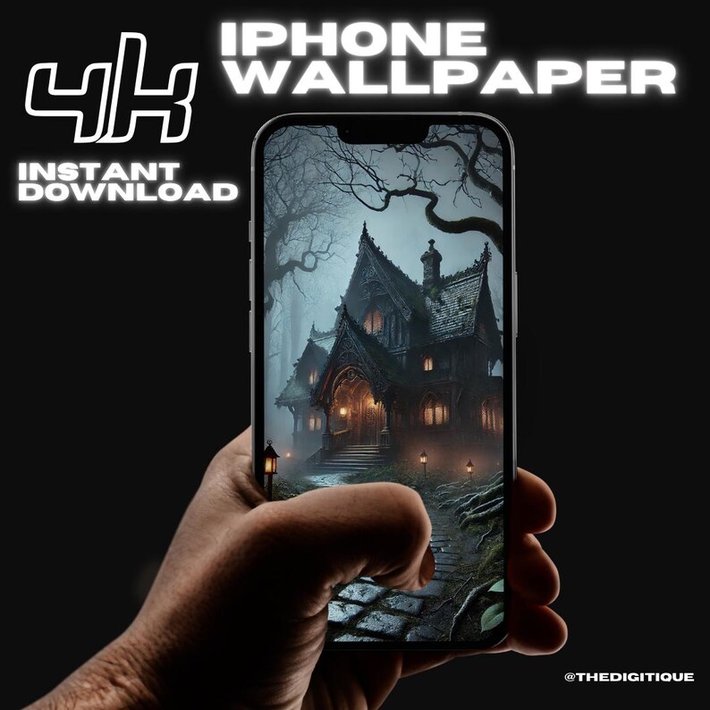 Haunted Mansion iPhone Wallpaper | 4K Gothic Horror Background | Dark ...