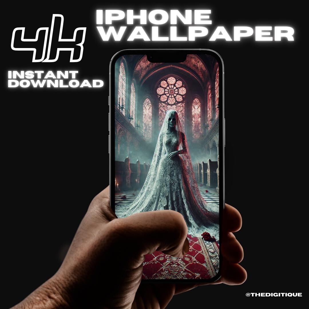Gothic Bride 4K iPhone Wallpaper – Dark Fantasy Lock Screen - Etsy