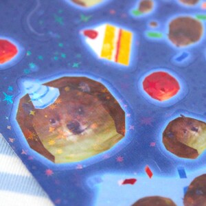 Hyrax Birthday Party Sticker Sheet - Hand Made - Holographic Vinyl Low ...