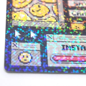 SMILY COMPUTER Windows Sticker Sheet - Hand Made - Holographic Vinyl ...
