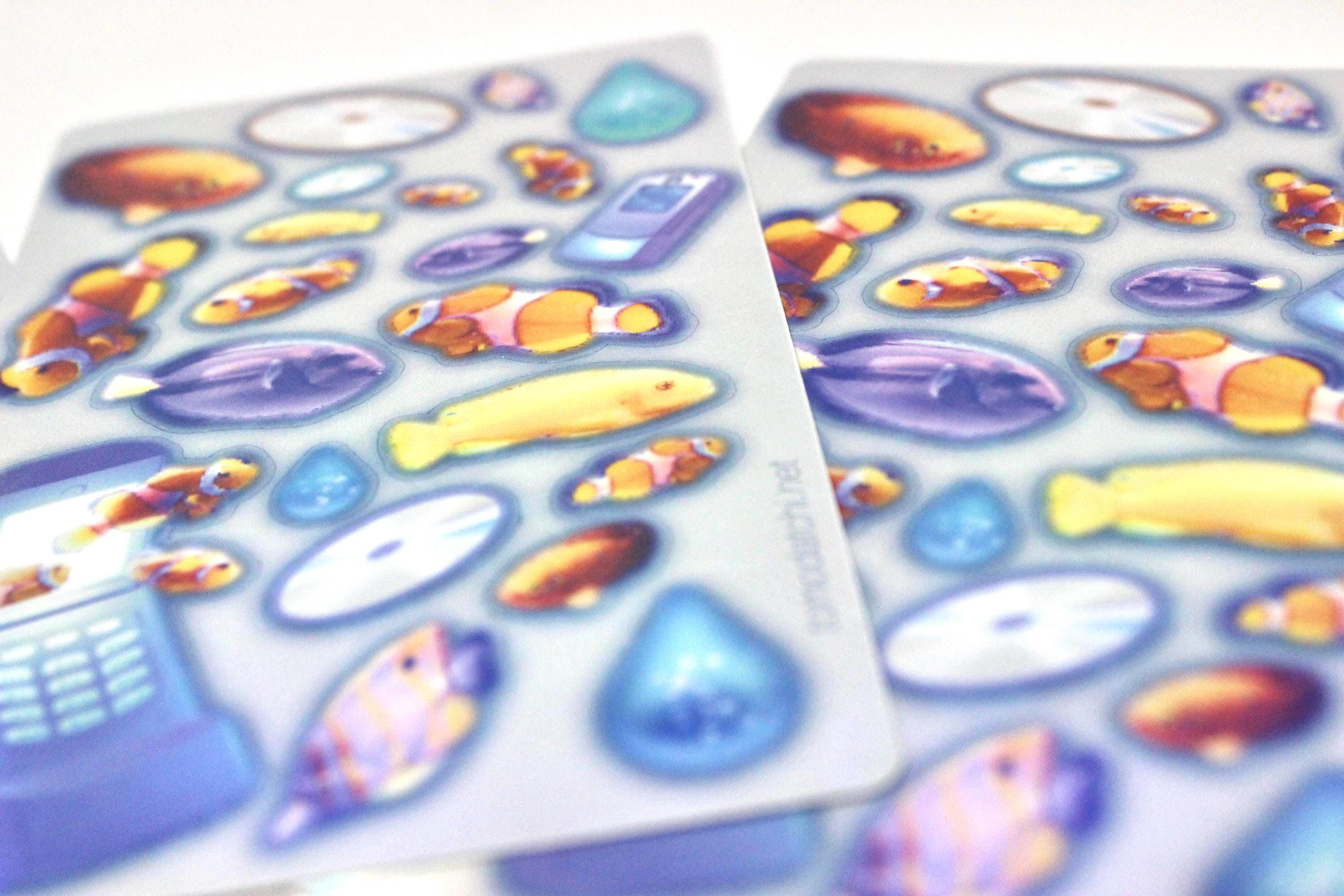 Frutiger Aero Style Holo Sticker Sheet - Hand Made - Holographic Vinyl ...