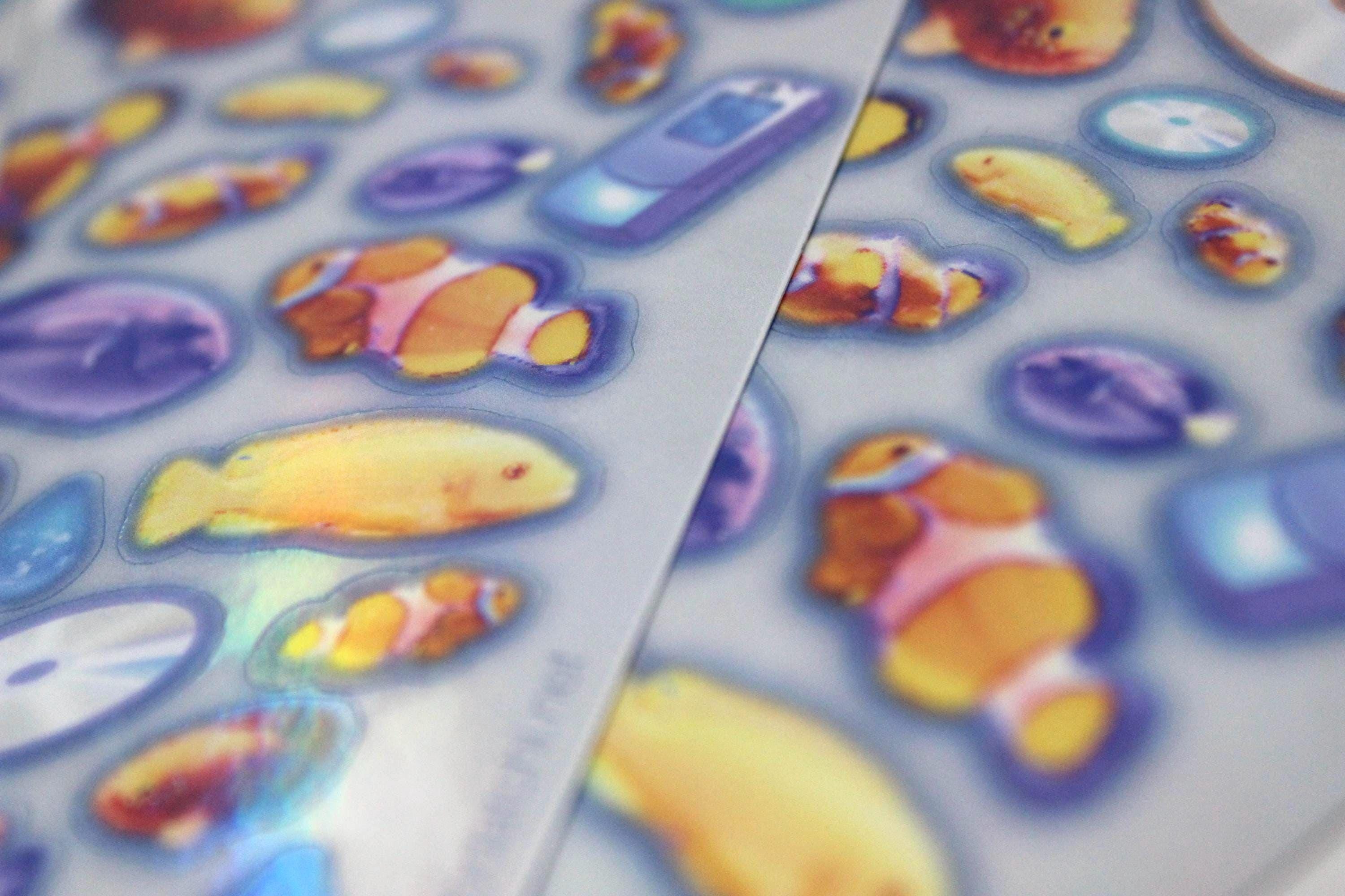 Frutiger Aero Style Holo Sticker Sheet - Hand Made - Holographic Vinyl ...