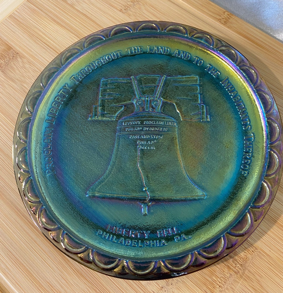 Carnival Glass Liberty Bell Plate - Etsy