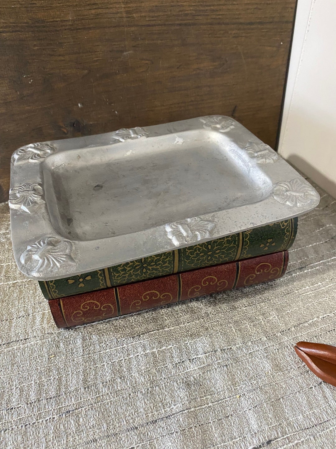 Pewter Rectangular Tray With Fleur De Lis - Etsy