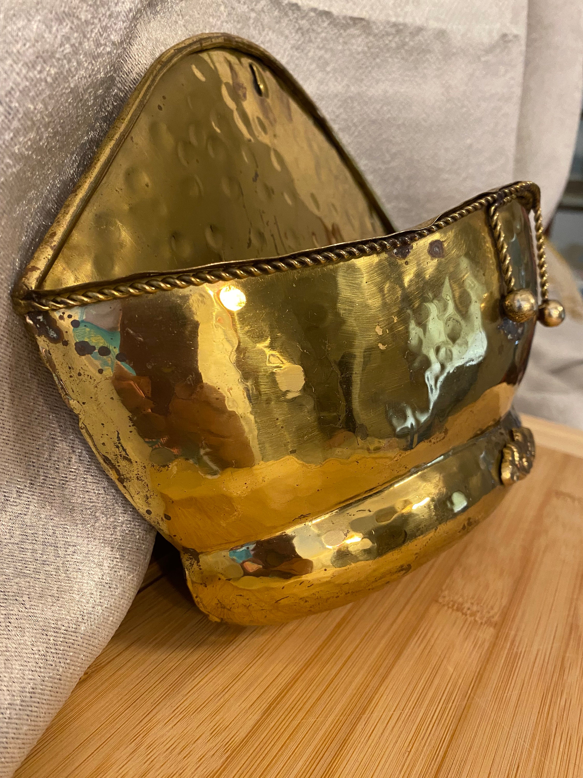 Vintage Brass Wall Pocket Made in India - Etsy