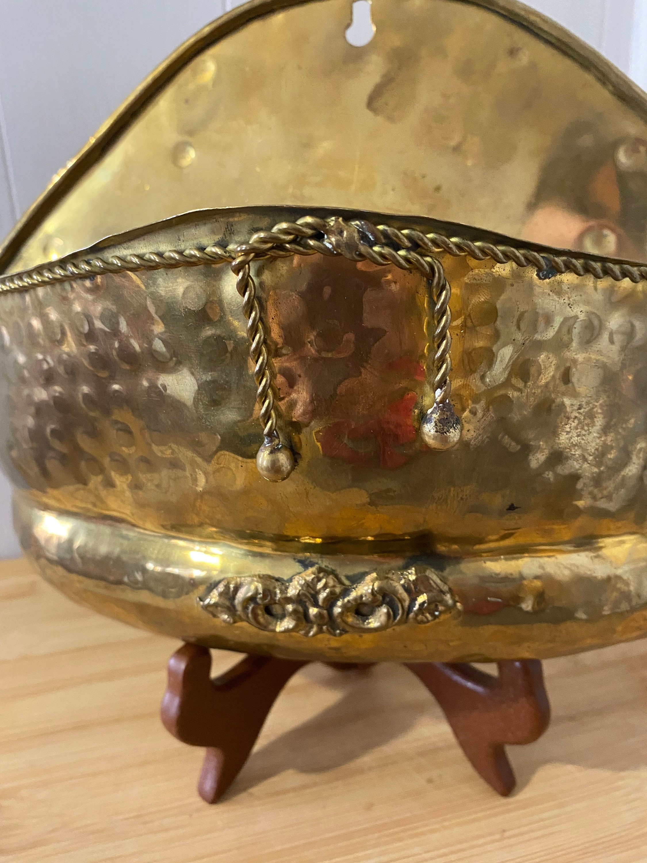 Vintage Brass Wall Pocket Made in India - Etsy