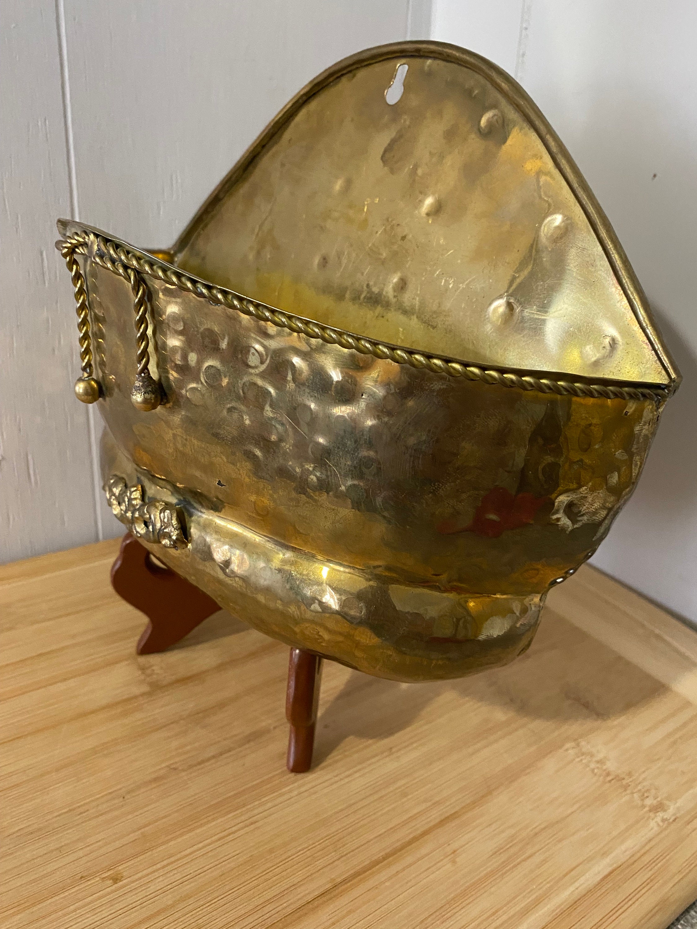 Vintage Brass Wall Pocket Made in India - Etsy