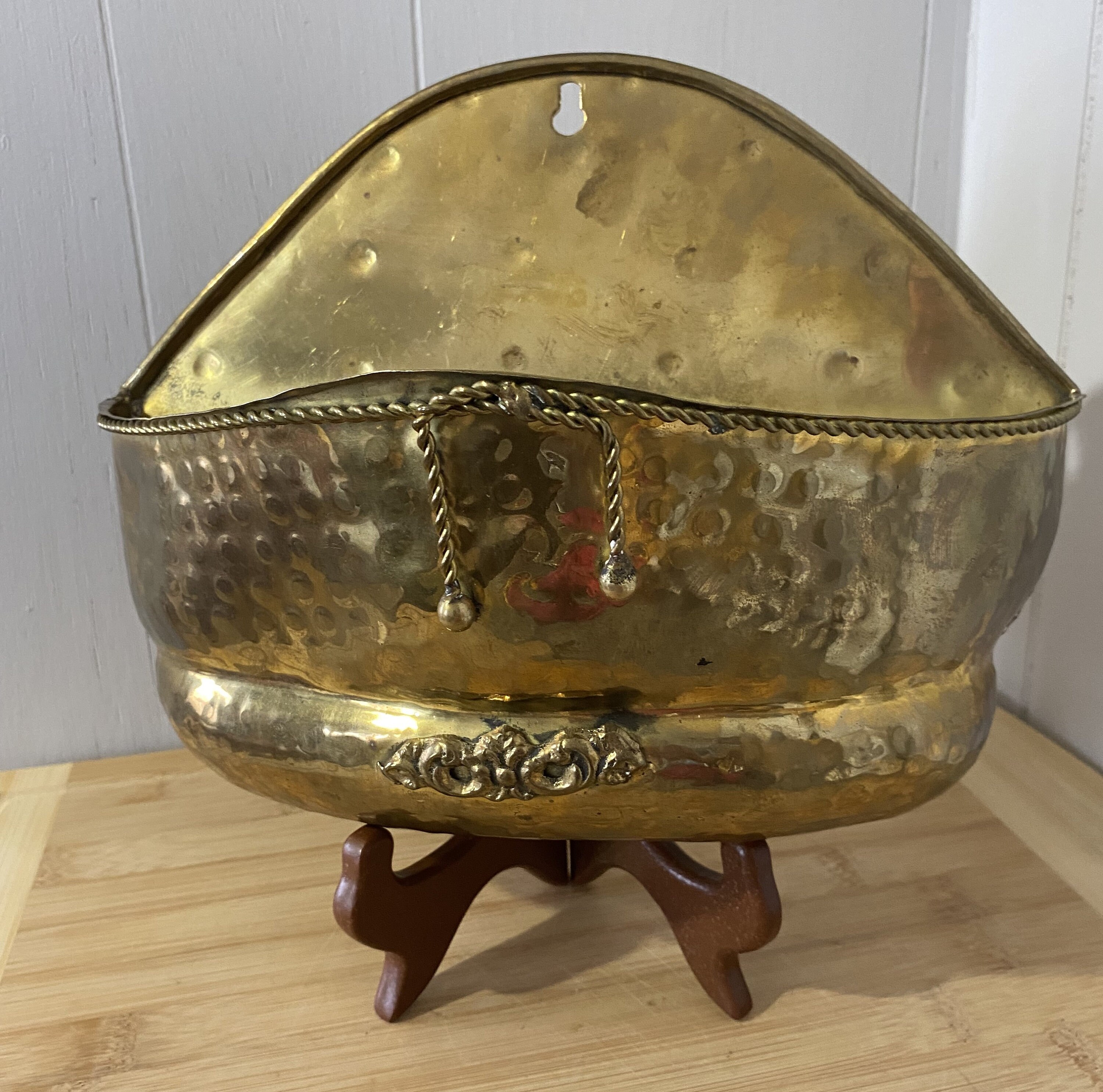 Vintage Brass Wall Pocket Made in India - Etsy