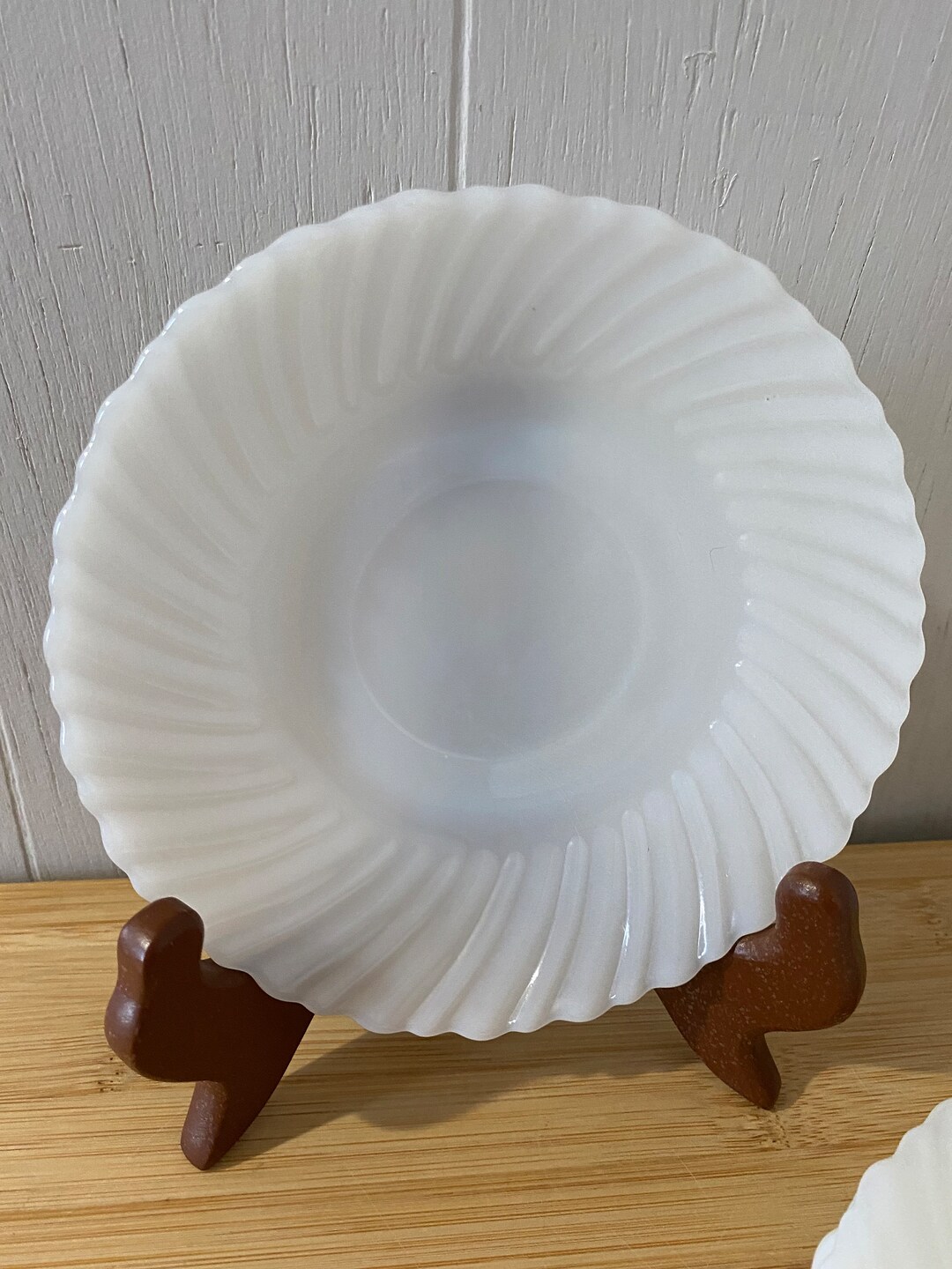 Set of 6 Small Milk Glass Termocrisa Saucers - Etsy