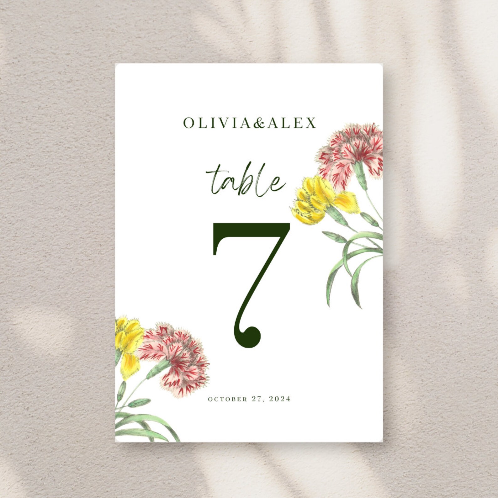 Table Number Card Template, Wedding Table Number, Printable Wedding ...