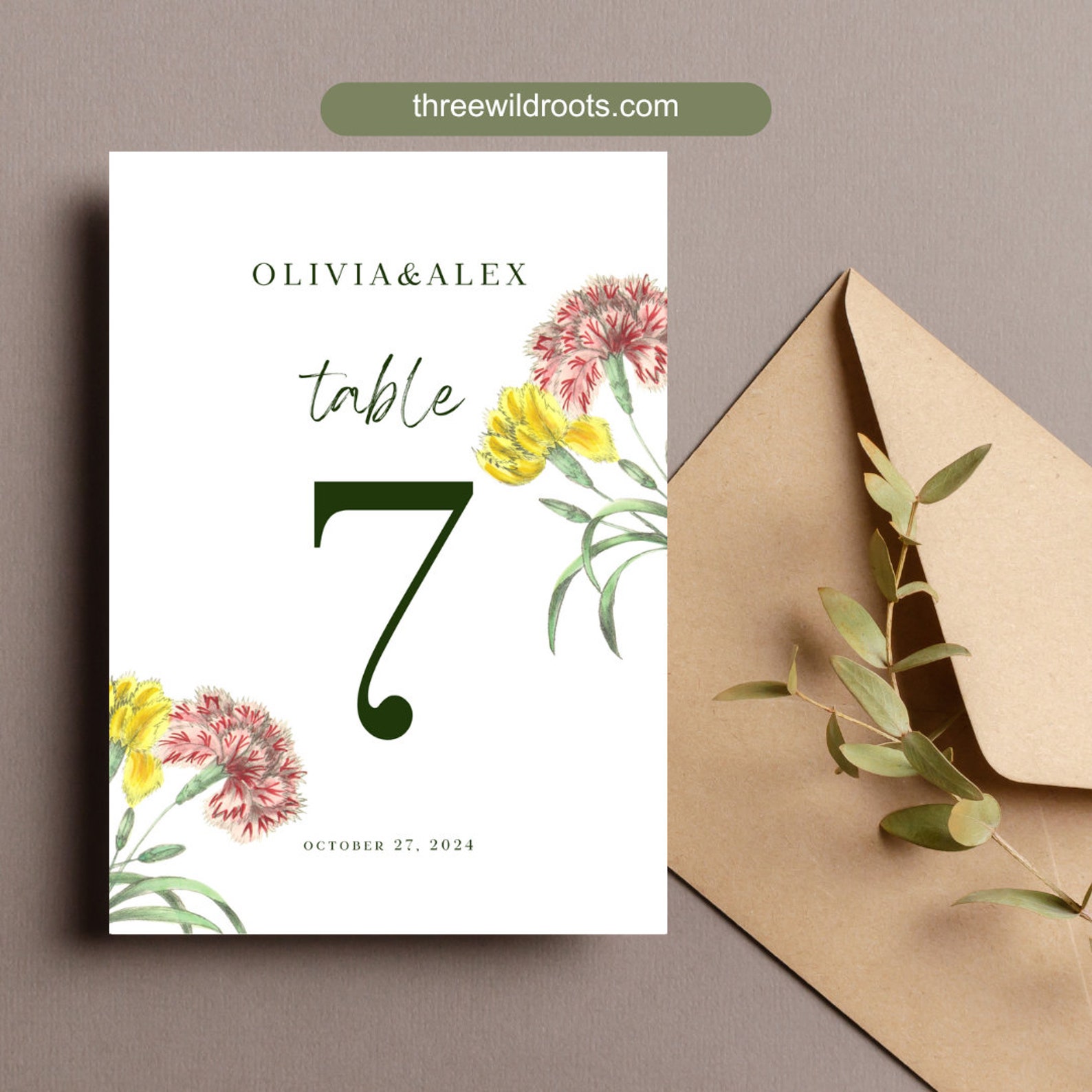 Table Number Card Template, Wedding Table Number, Printable Wedding ...