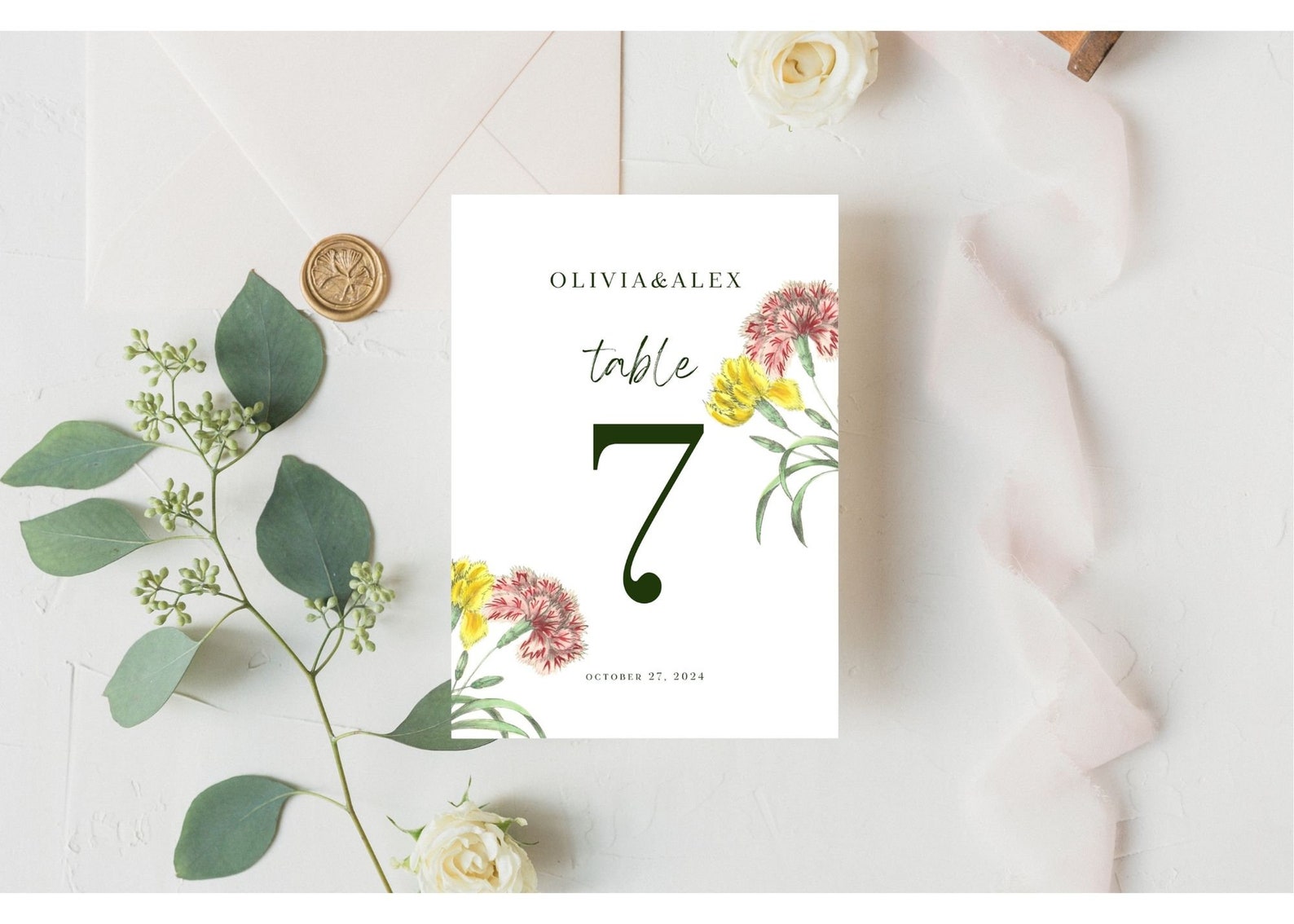Table Number Card Template, Wedding Table Number, Printable Wedding ...