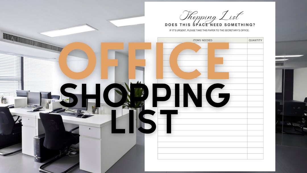 Office Shopping List - Etsy