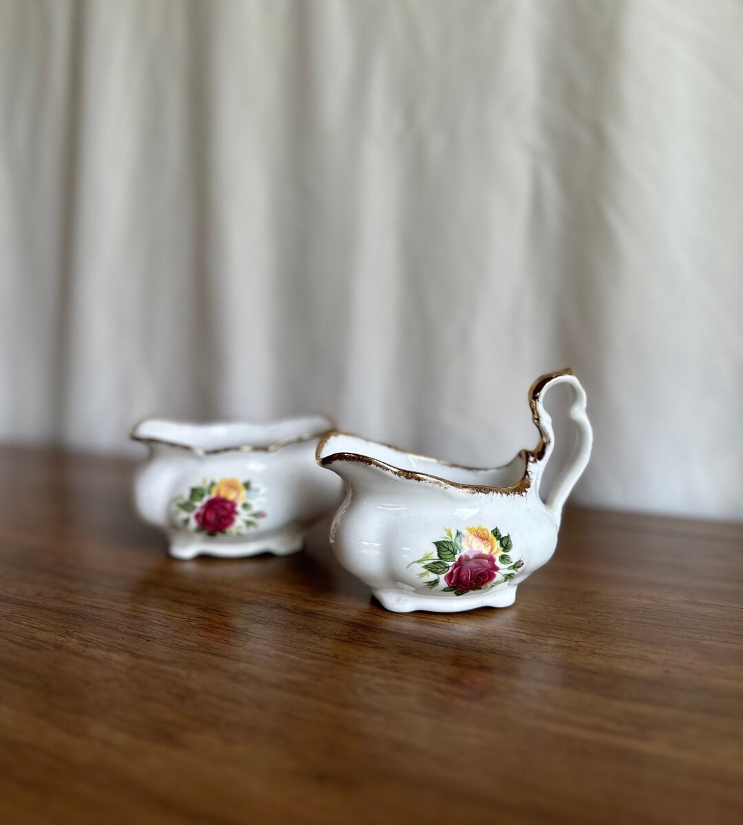 Vintage Royal Stuart Creamer & Sugar Bowl Set - Etsy