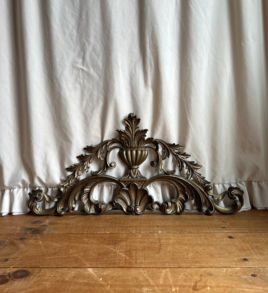 Large Vintage Italian Wall Pediment Trim Decor - Etsy