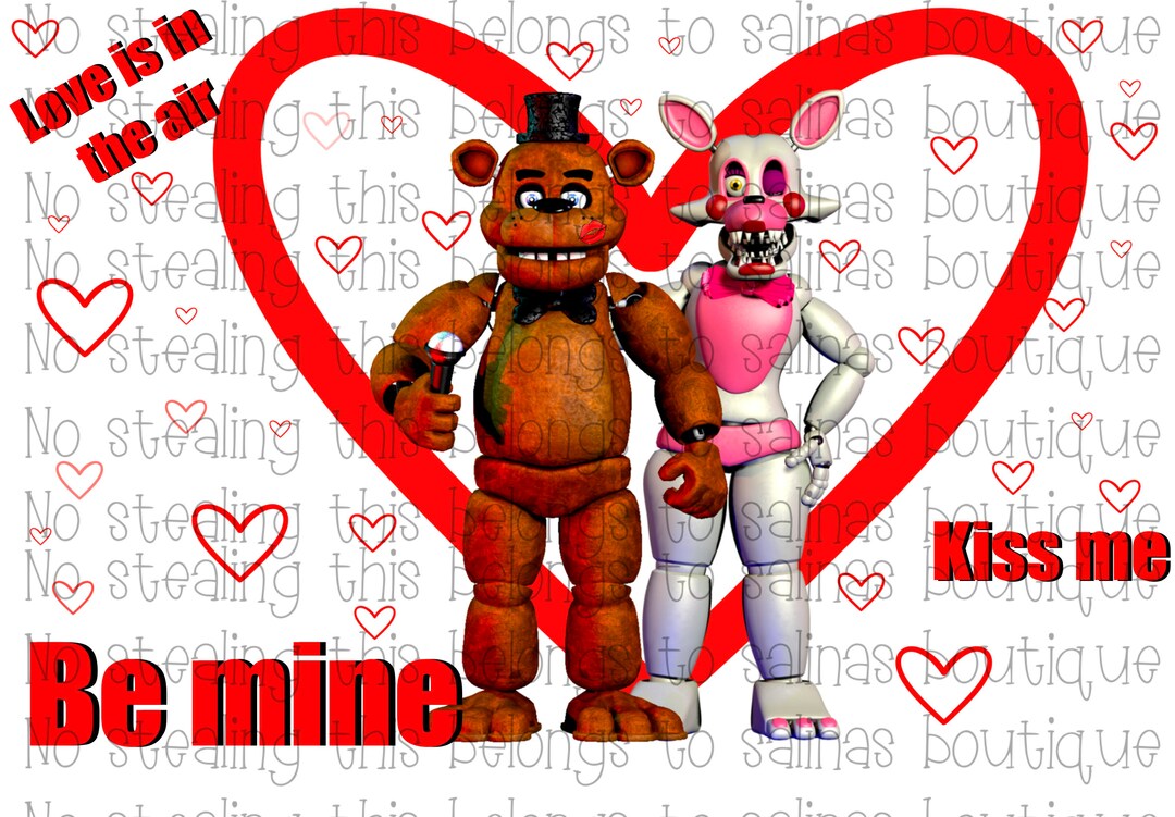 Five Night Freddy Valentines Foxy Freddy - Etsy