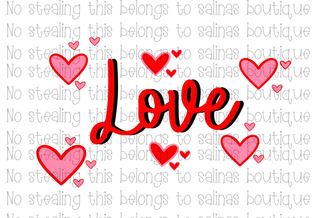 2 Love Pink Red Valentines Png - Etsy