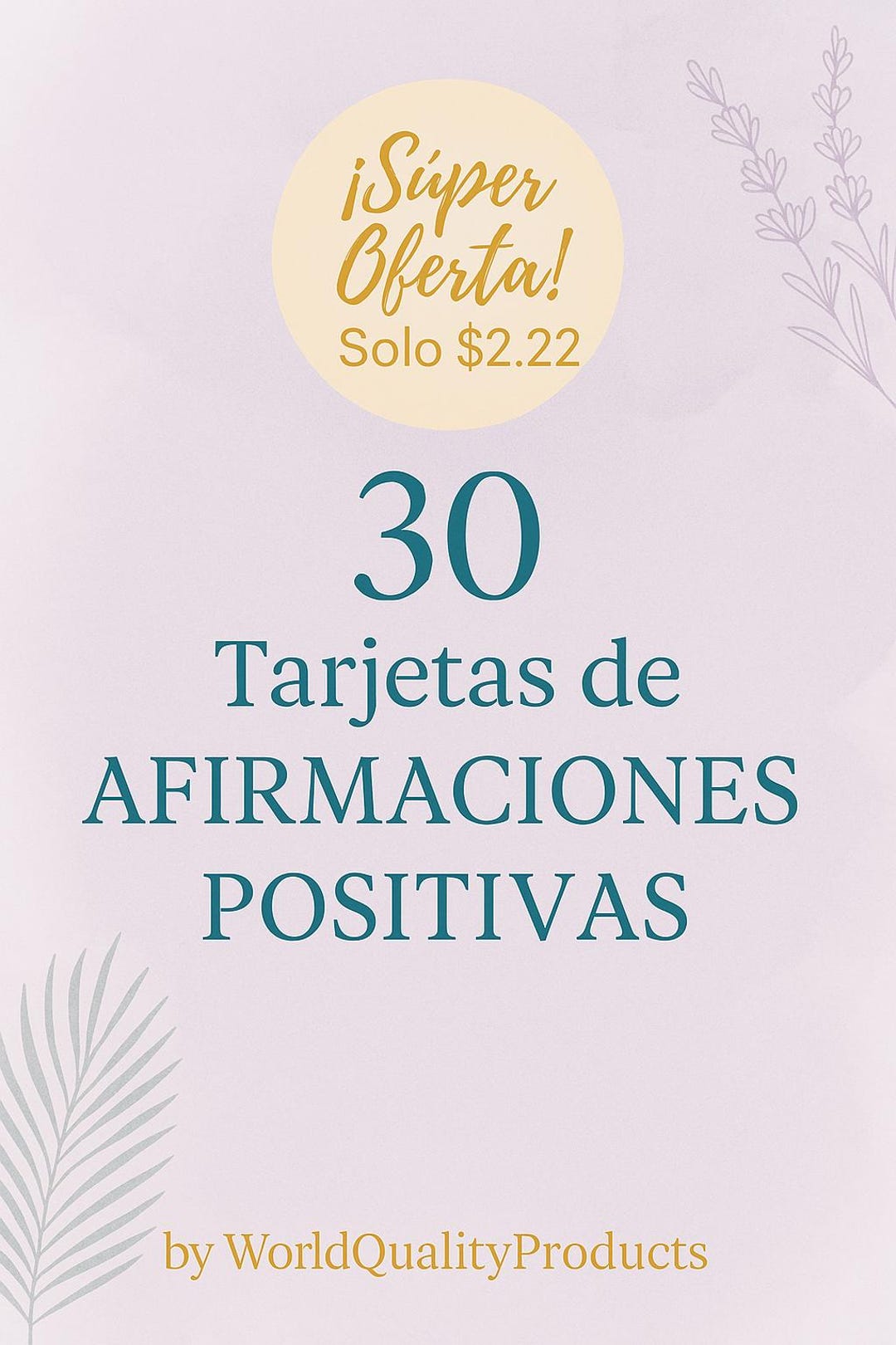 30 Affirmation Cards in Spanish | Digital Product | Downloadable ...