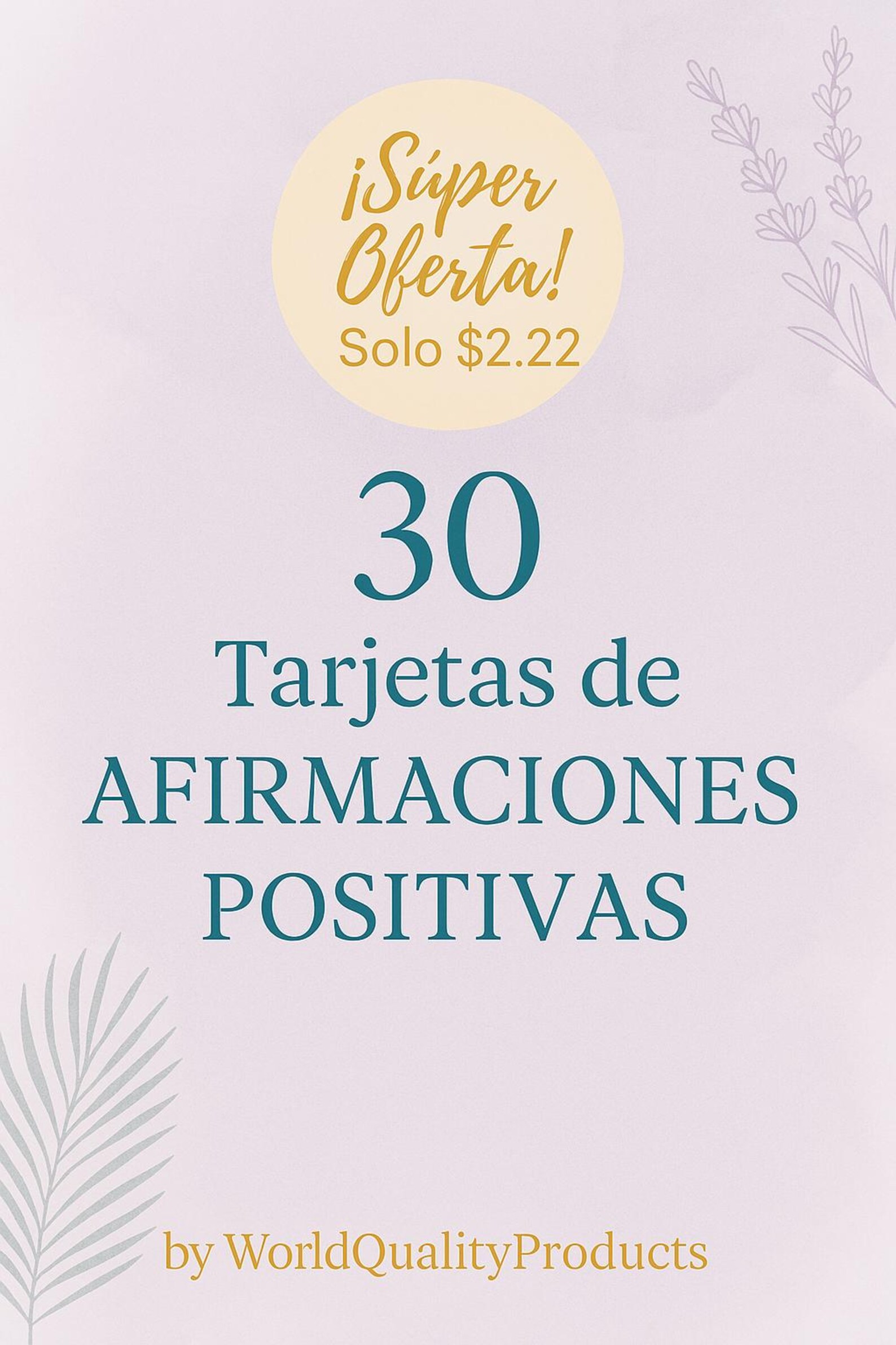 30 Affirmation Cards in Spanish | Digital Product | Downloadable ...