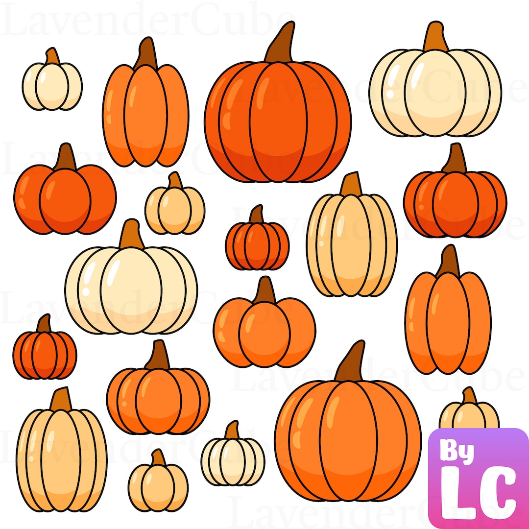 Simple Pumpkin Clipart - Digital Download - 300 DPI - Png - Jpg - Etsy
