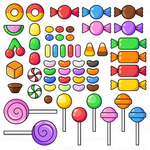 Candy Clipart - Digital Download - 300 DPI - Png - Jpg - Etsy