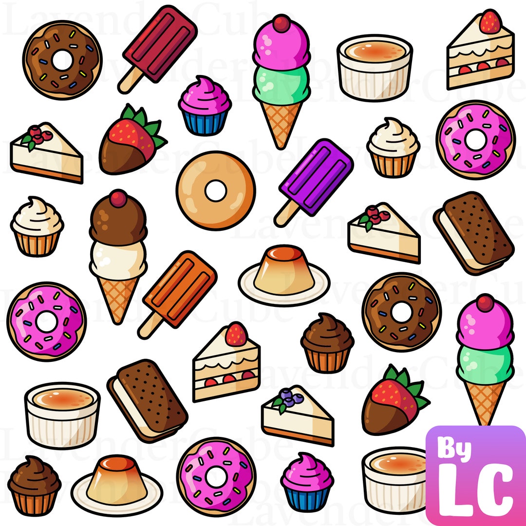Desserts Clipart - Digital Download - 300 DPI - Png - Etsy