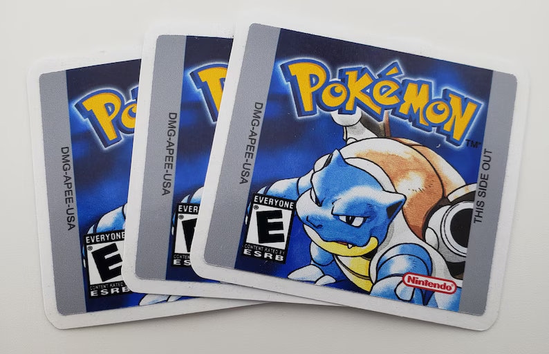 Gen 1 Red Blue & Yellow + Gen 2 Gold + Silver Label Replacements | Real ...