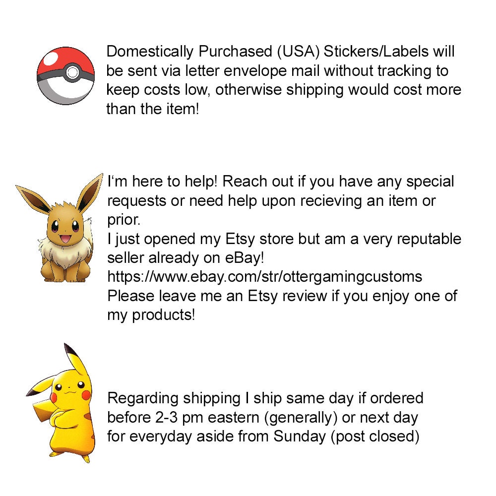 Pokemon Blue Version Gameboy Labels Replacement Label Decal - Etsy